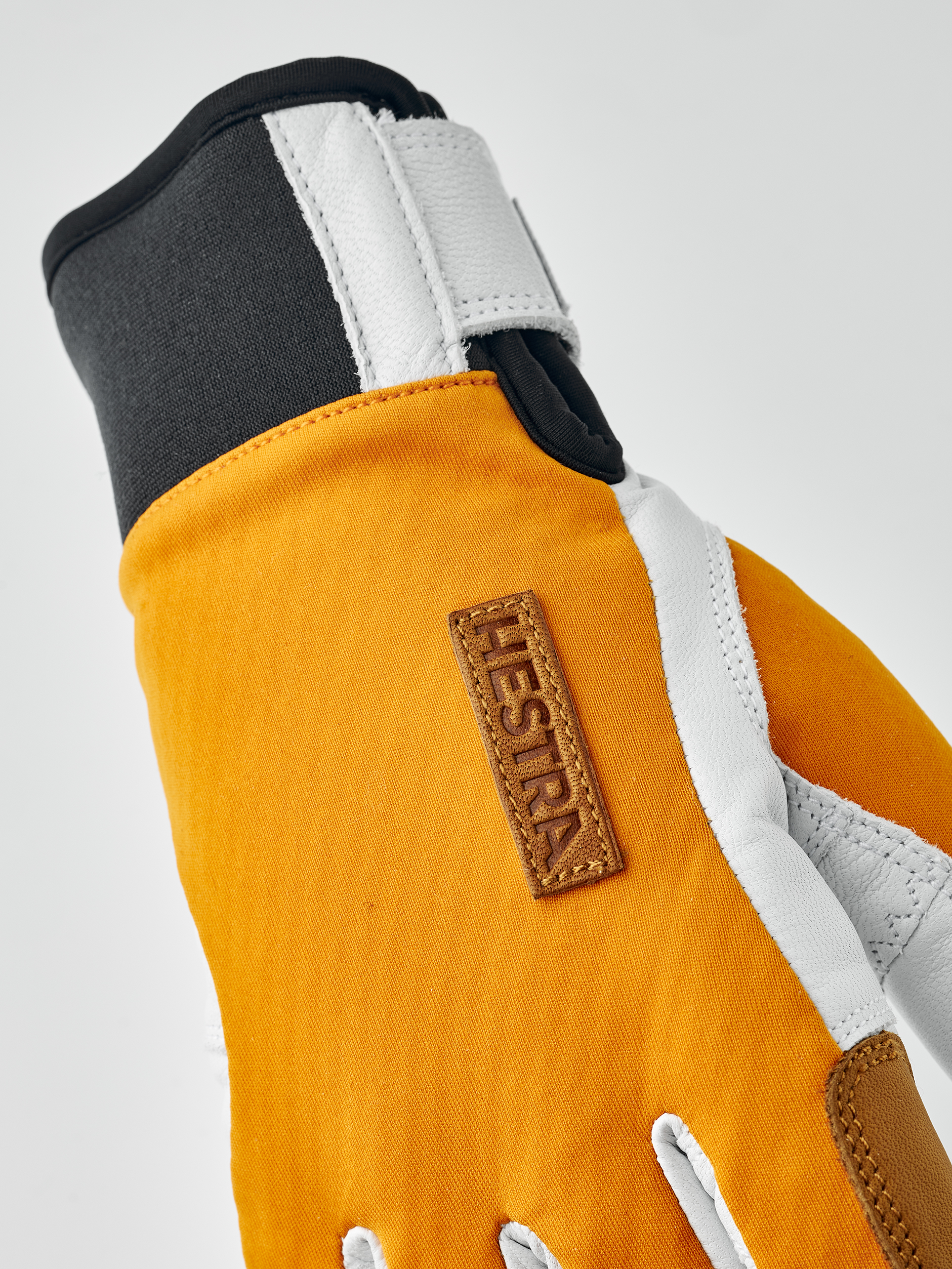 Ergo Grip Active Wool Terry 5-finger - Orange & Offwhite | Hestra Gloves