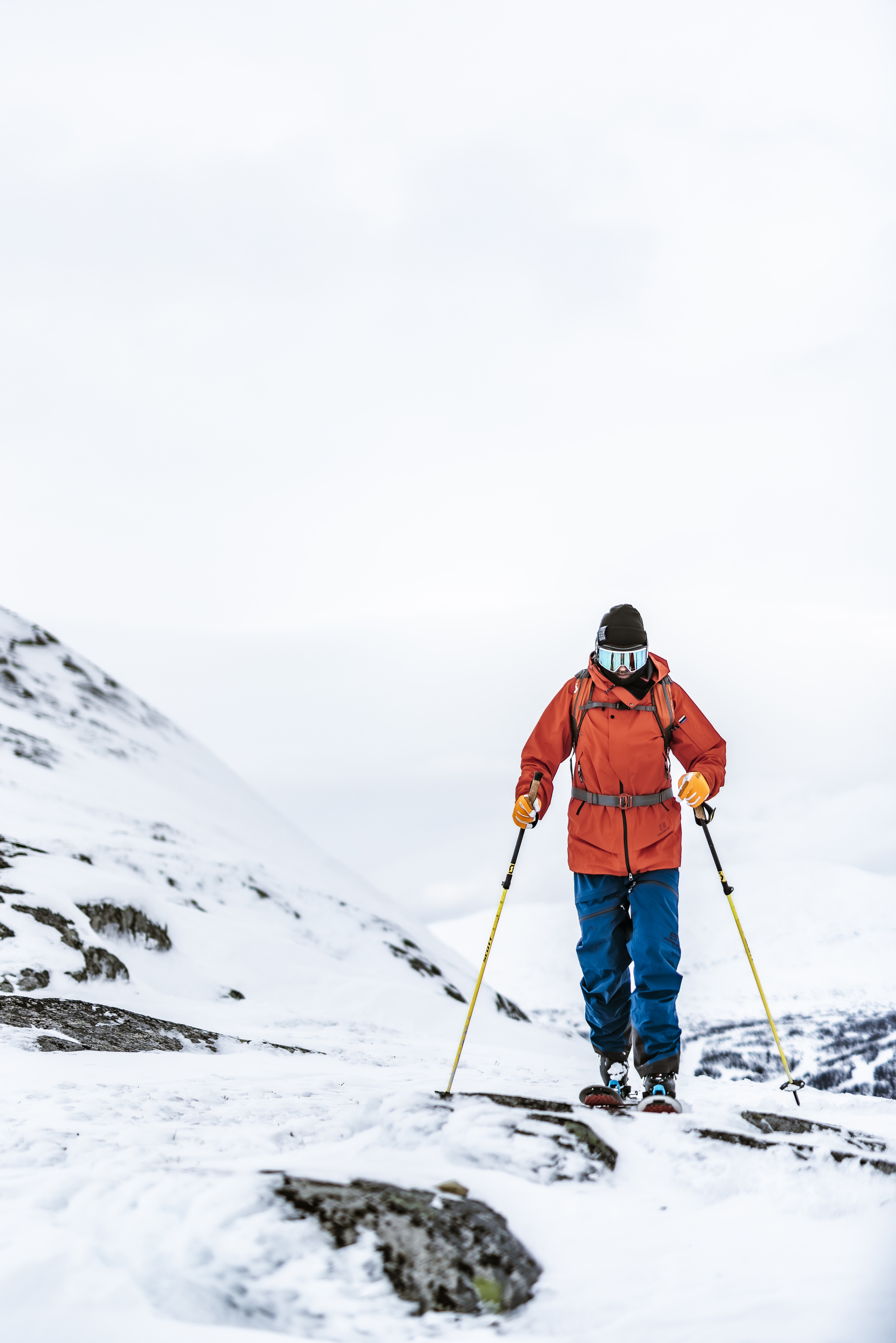 Ergo Grip Active Wool Terry 5-finger - Orange & Offwhite | Hestra Gloves